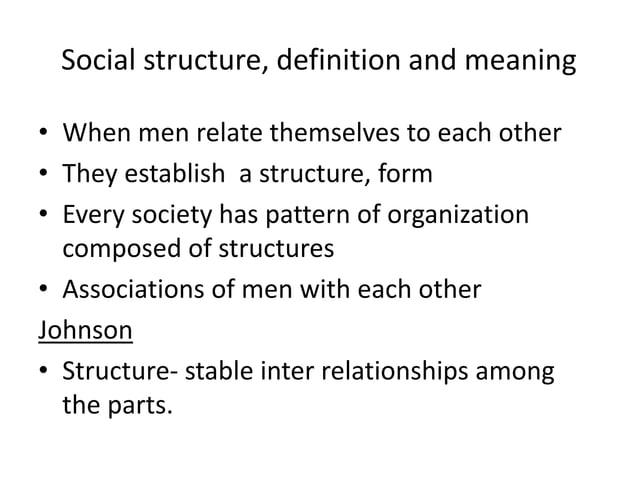 Social structure (Sociology) | PPTX