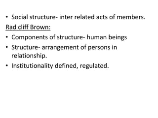 Social structure (Sociology) | PPTX