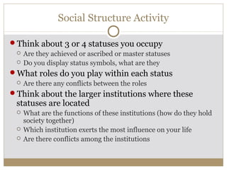 Social structure and social interaction | PPT