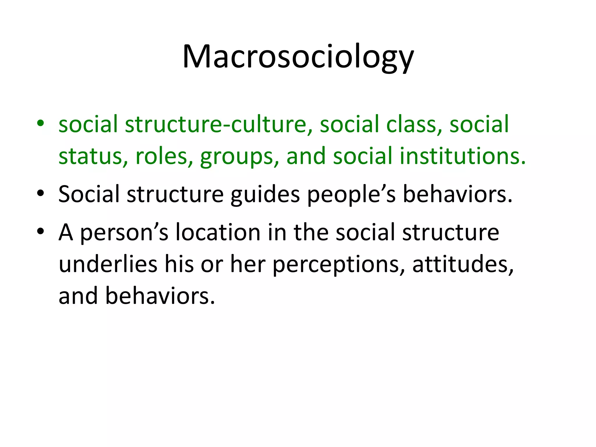 Social structure and interaction chpt 4 | PPTX