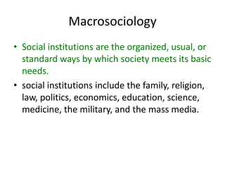 Social structure and interaction chpt 4 | PPT
