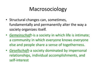 Social structure and interaction chpt 4 | PPT