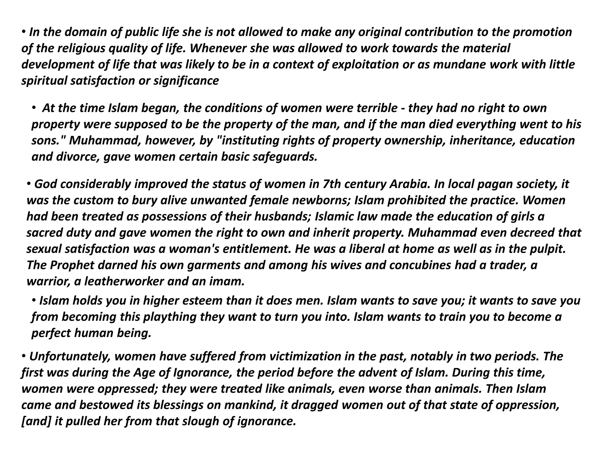 Social structure in a Muslim society and its impact on women's status | PPT