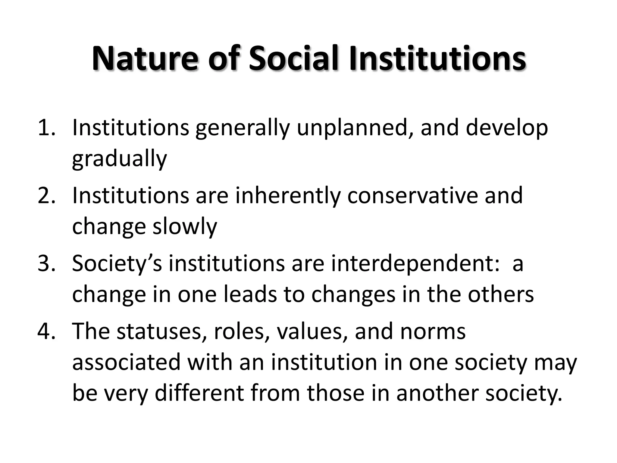 Social structure, institution, socialization (ch 8, 9, 10) | PPTX