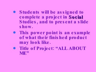 Social Studies - All About Me | PPT