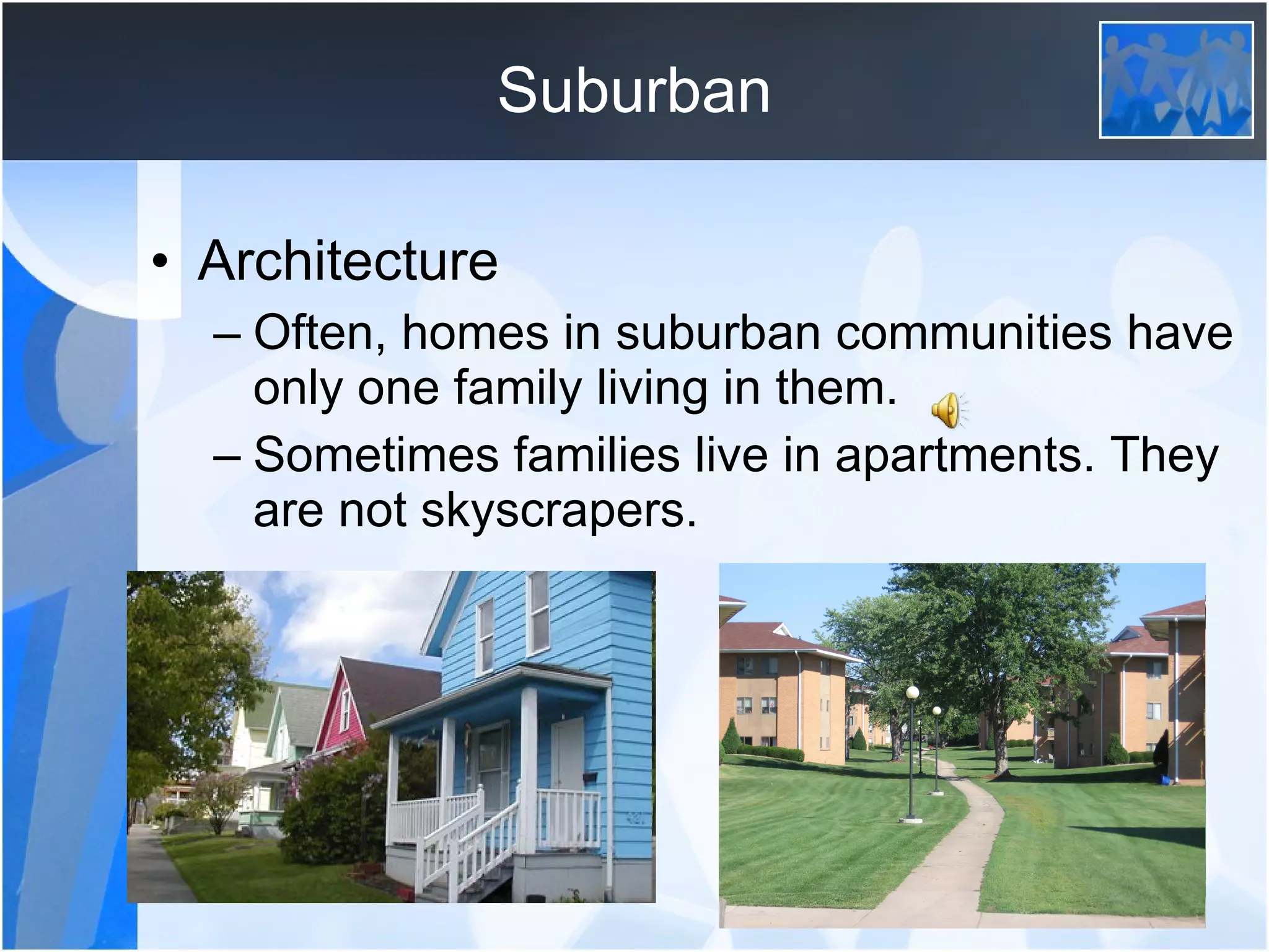 Community types: urban, rural and suburban. | PPT