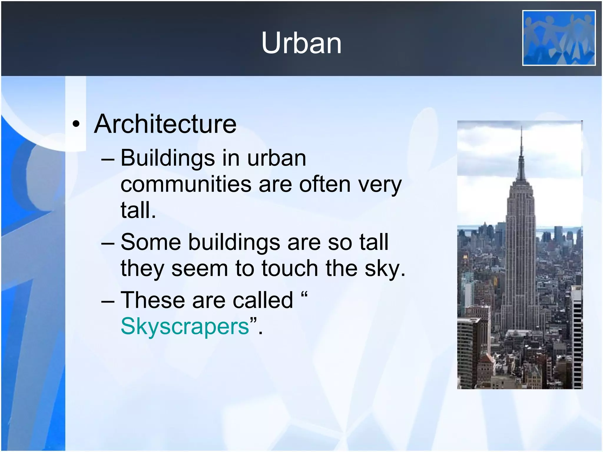 Community types: urban, rural and suburban. | PPT