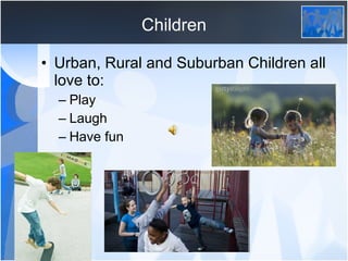 Community types: urban, rural and suburban. | PPT