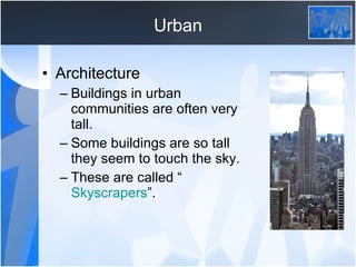 Community types: urban, rural and suburban. | PPT