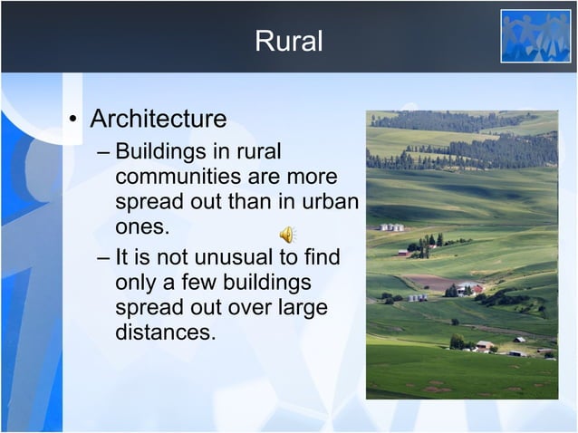 Community types: urban, rural and suburban. | PPT