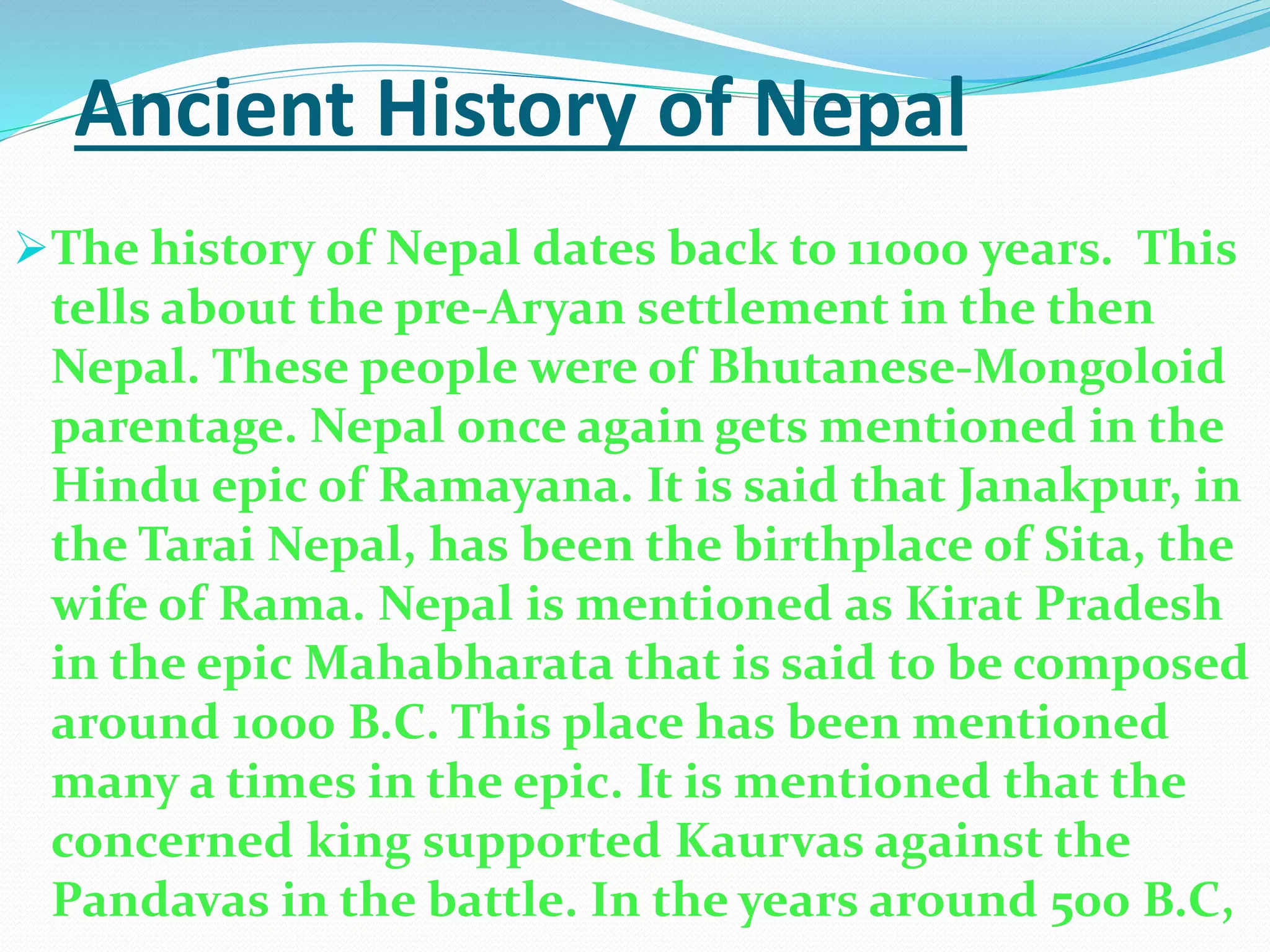 History of Nepal | PPTX