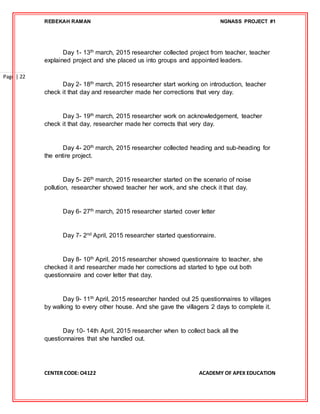 Social studies Grade Nine Project | DOCX
