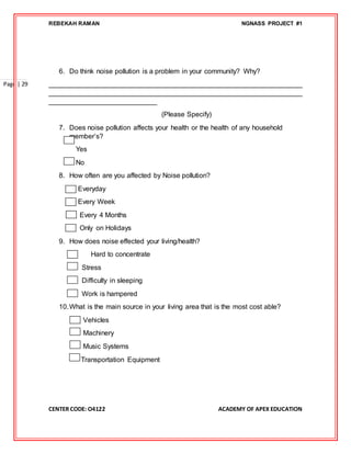 Social studies Grade Nine Project | DOCX