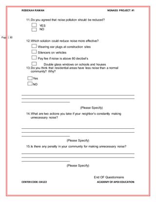 Social studies Grade Nine Project | DOCX