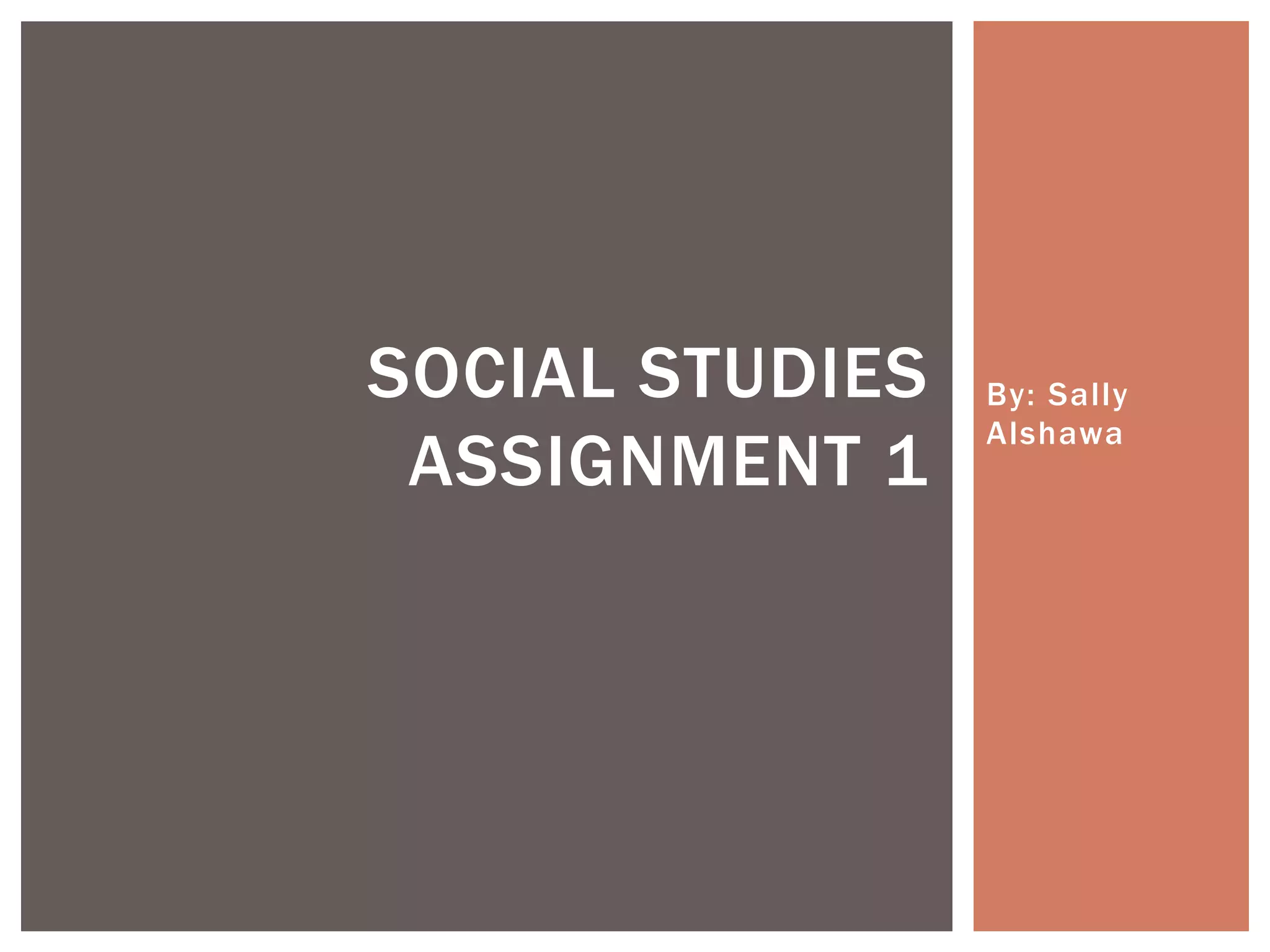 Social Studies Assignment 1 | PDF