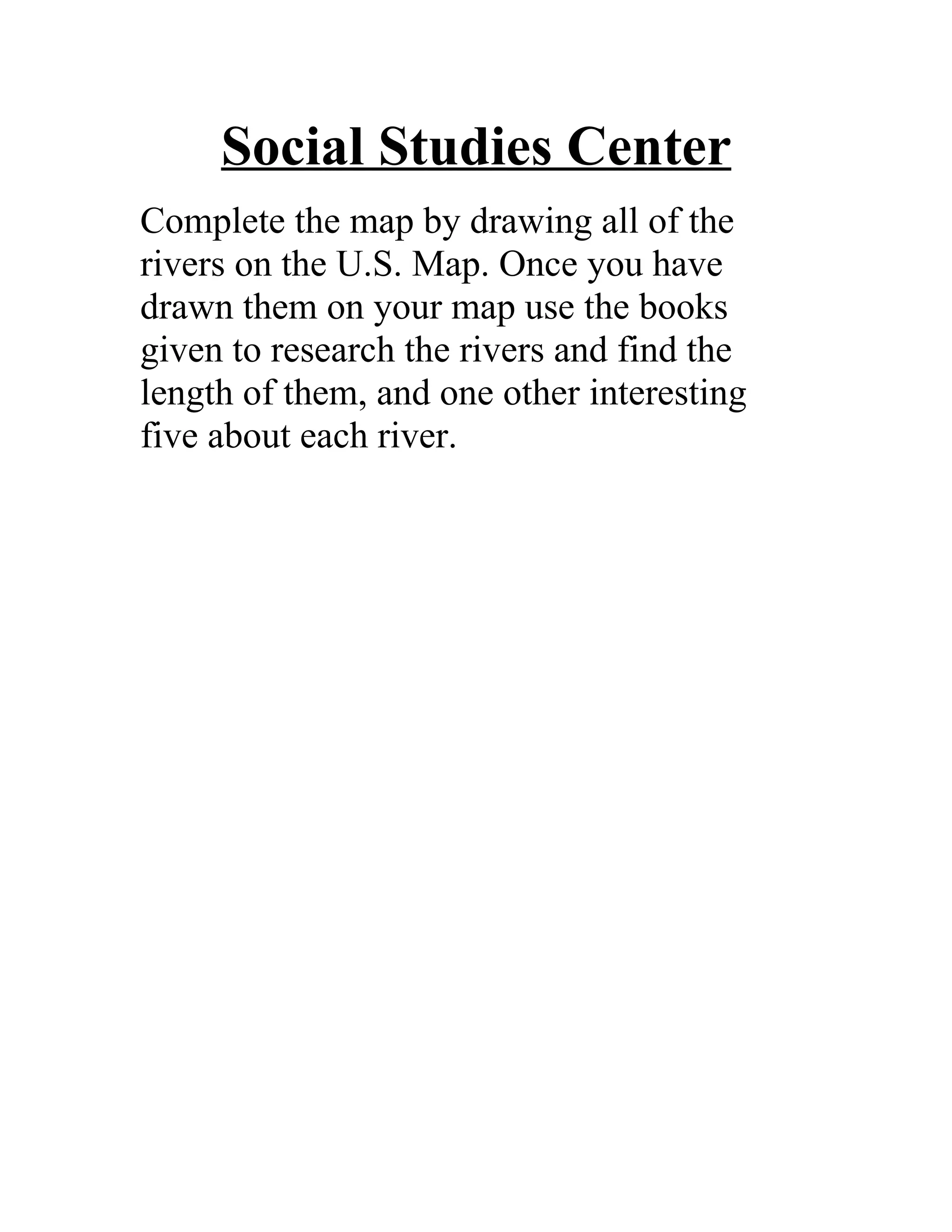 Social studies center | DOC