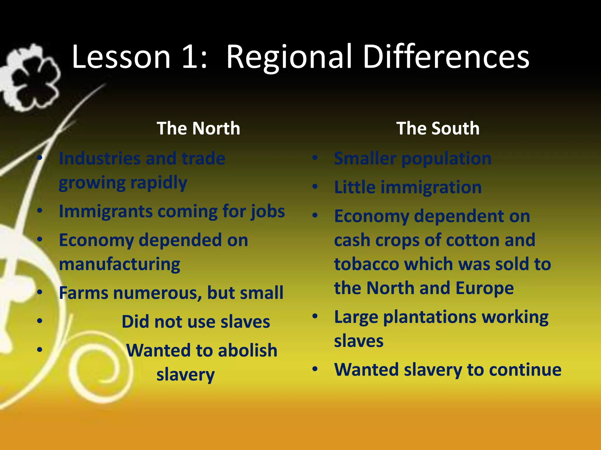 Social Studies chapter 2 lesson 1 Regional Differences Leon | PPT