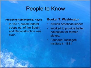 Social Studies Grade 5 Chapter 3 lessons 3 and 4 Reconstruction and Its ...