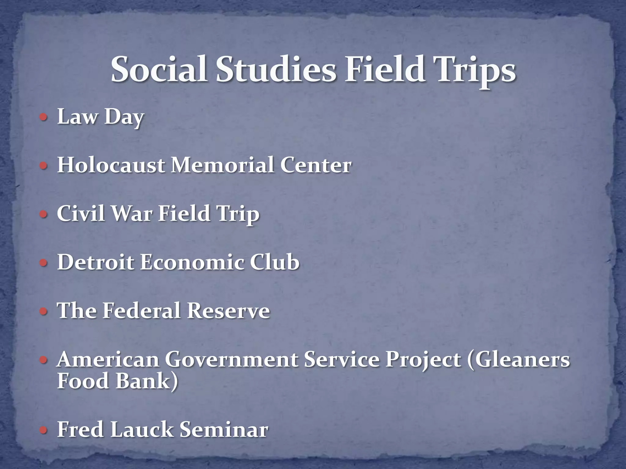 Social studies department | PPTX