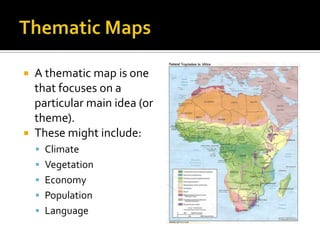 Geography Skills - Thematic Maps & Climate | PPTX
