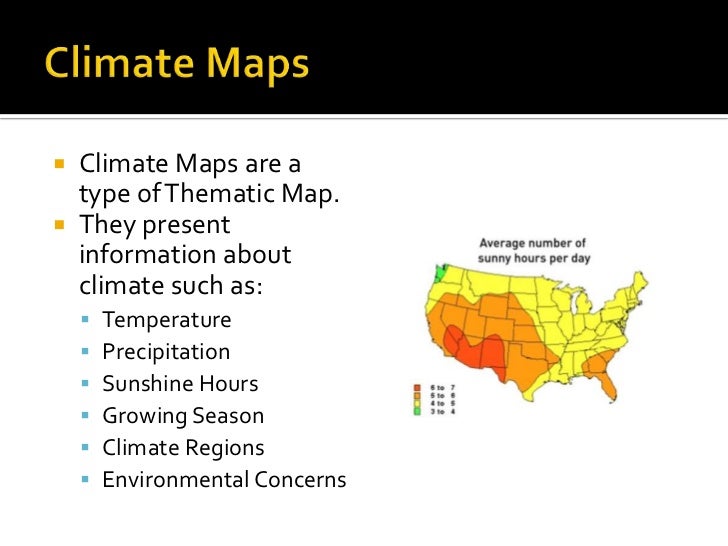 Geography Skills - Thematic Maps & Climate