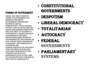 Social studies govermental sistem123 | PPT