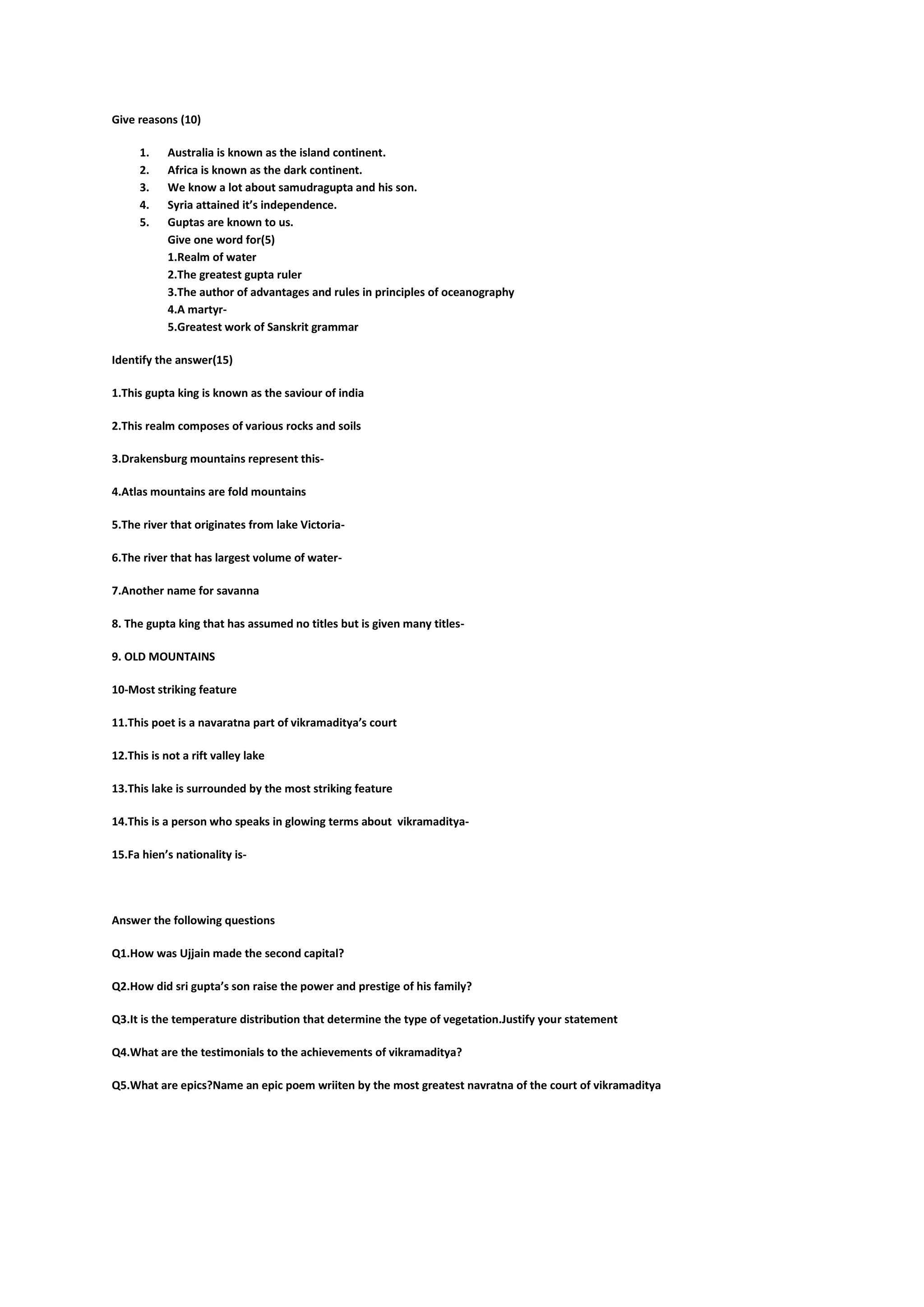 Social studies grade 6 | DOCX