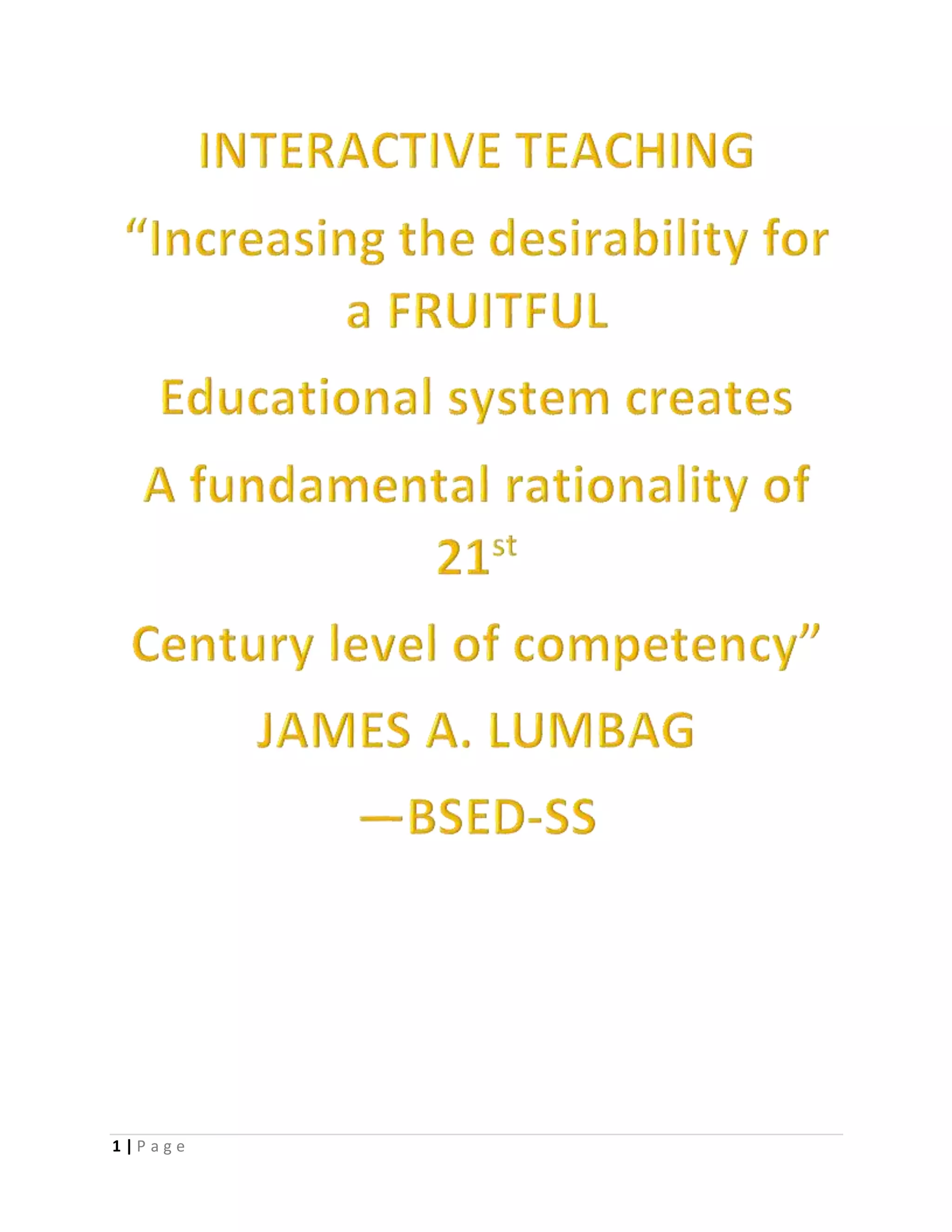 INTERACTIVE TEACHING AND INSTRUCTIONAL MATERIALS | DOCX