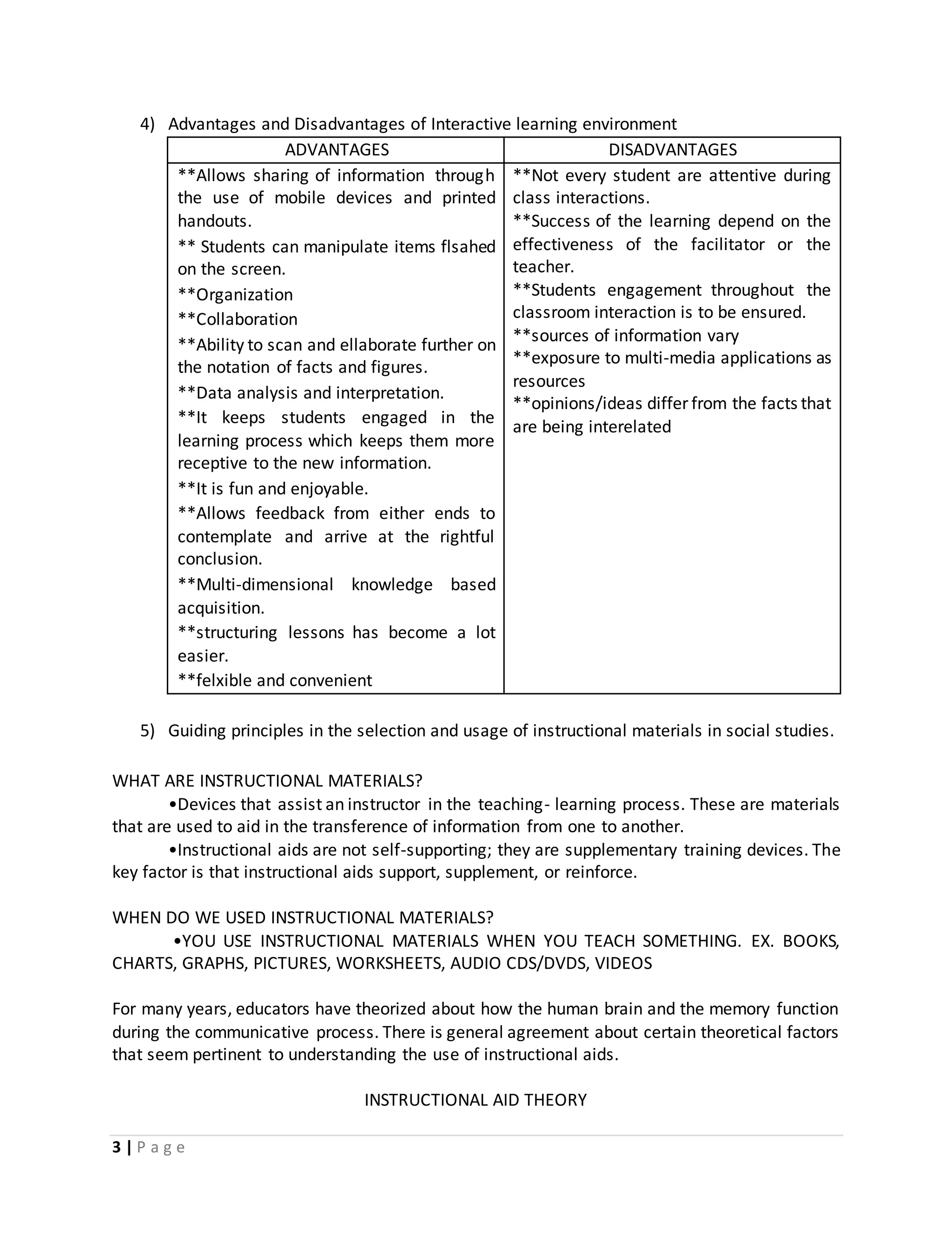 INTERACTIVE TEACHING AND INSTRUCTIONAL MATERIALS | DOCX