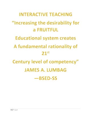 INTERACTIVE TEACHING AND INSTRUCTIONAL MATERIALS | DOCX