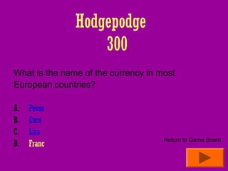 Social studies jeopardy europe | PPT