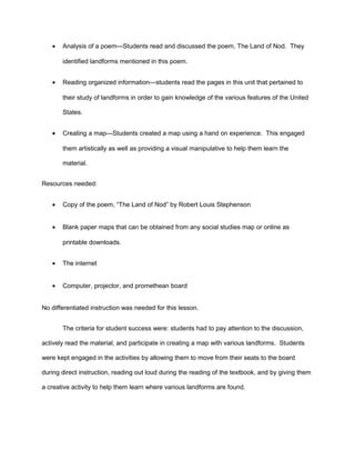 Social studies lesson plan #1 | PDF