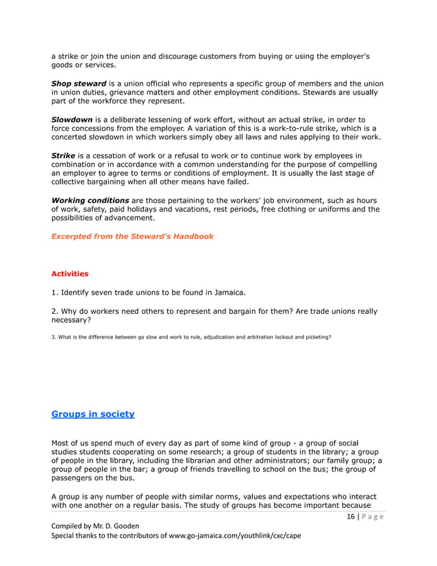 Social Studies Notes And Revision | PDF