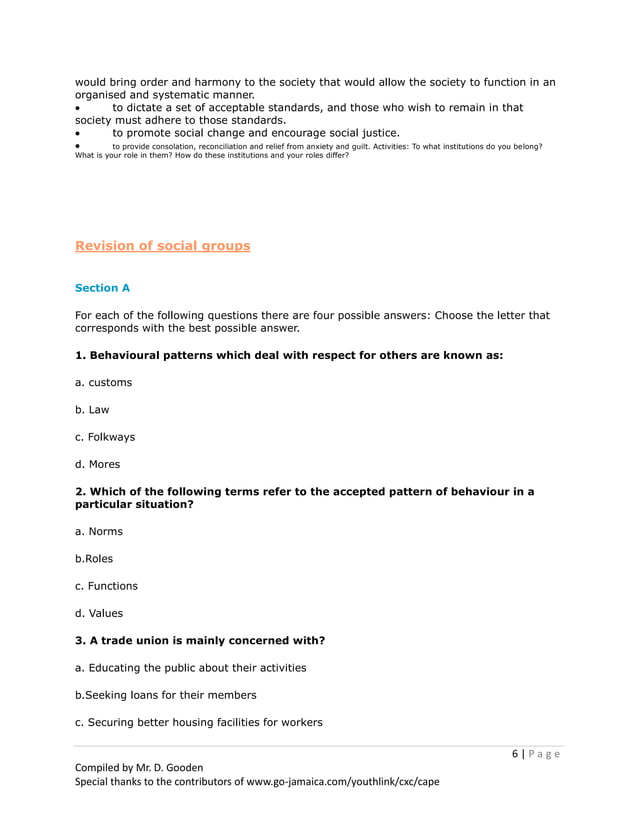 Social Studies Notes And Revision | PDF