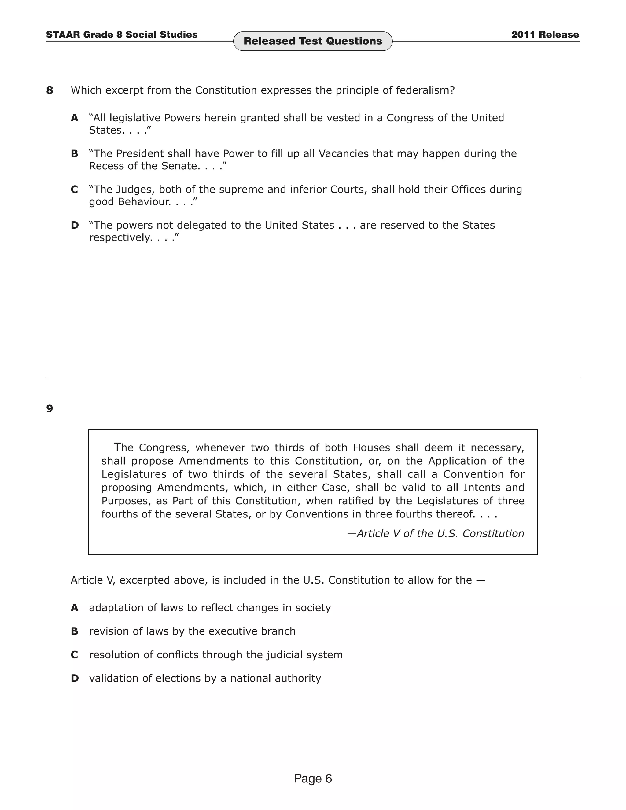 Social studies released_items_oct_2011[1] | PDF | Political Issues ...