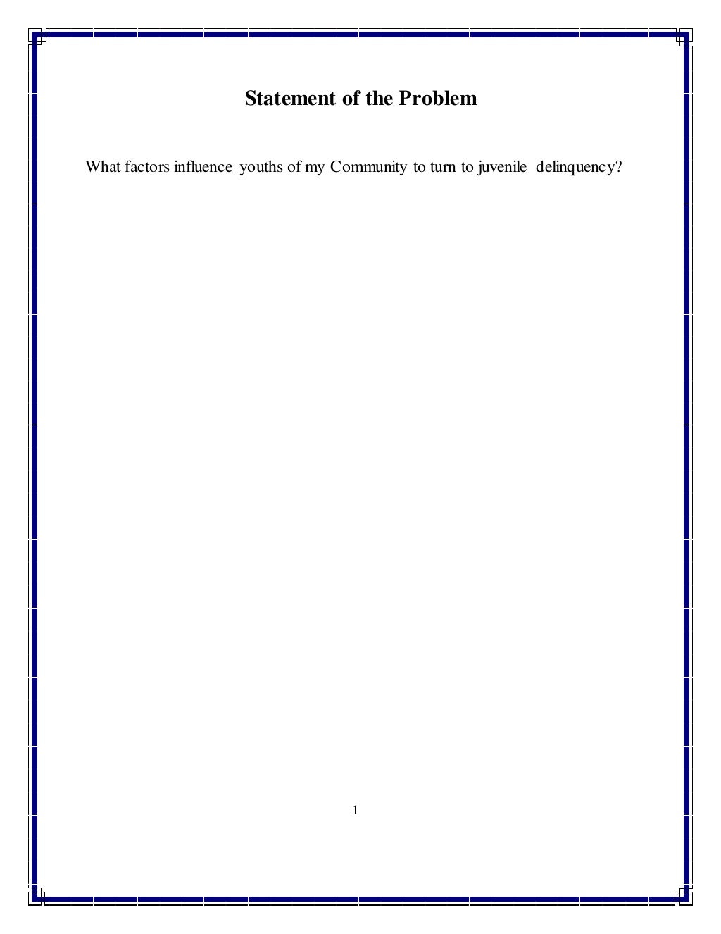 Social studies (s.b.a) its juvenile Delinquent s.b.a