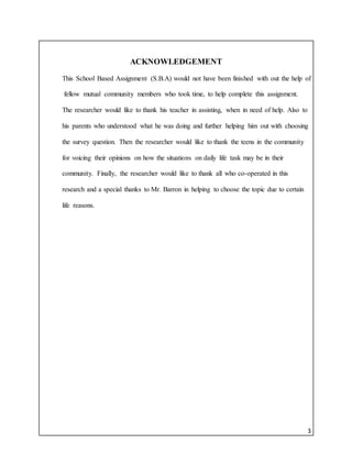 Social Studies SBA (CRIME IN MY COMMUNITY) | DOCX