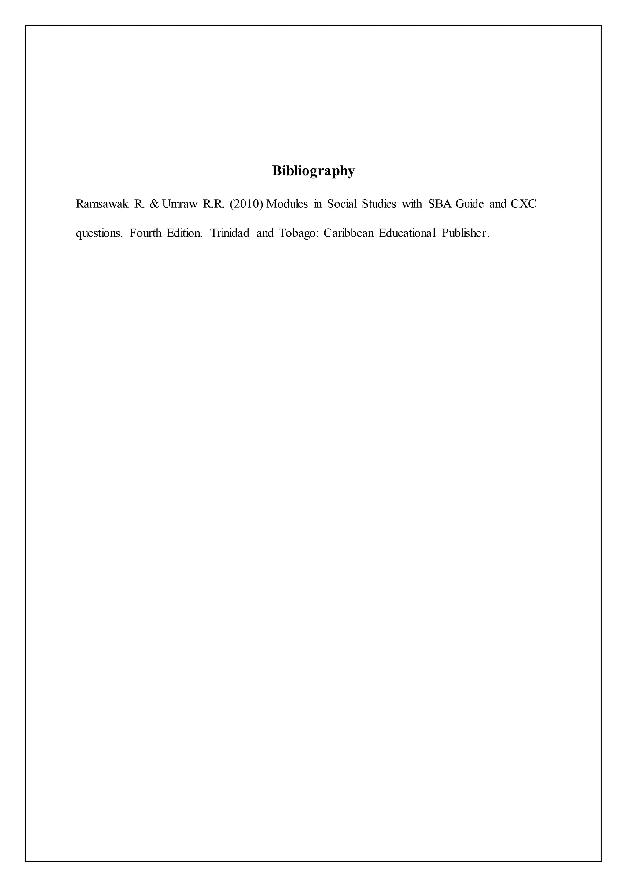 Social Studies SBA | DOCX