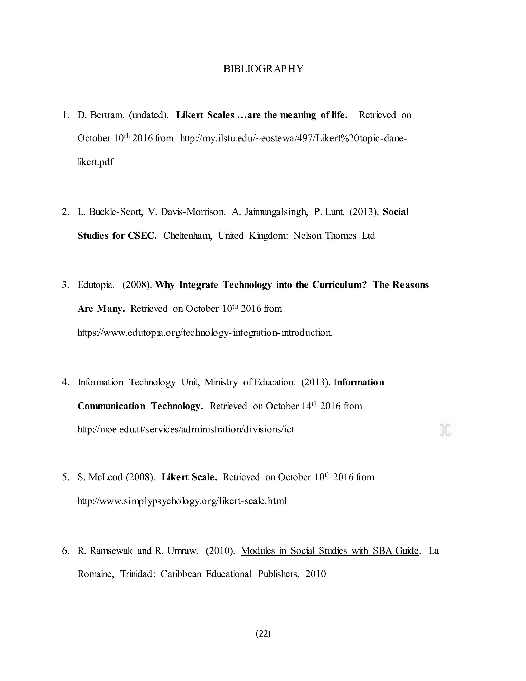 Social Studies (SBA Sample) | DOCX