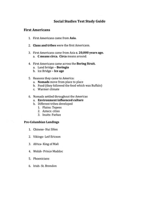 Social studies test_study_guide | PDF