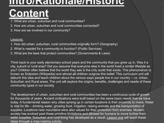 Urban Communities Grade 3