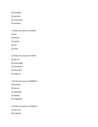 Social Studies Vocabulary Ged | PDF