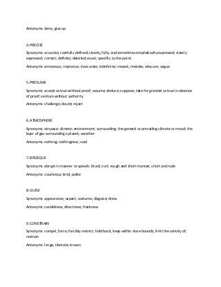 Social Studies Vocabulary Ged | PDF