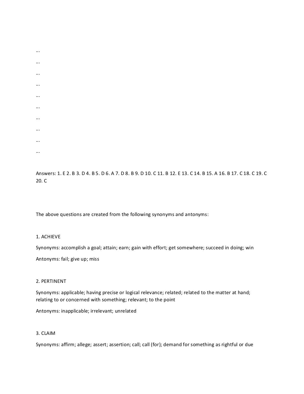 Social Studies Vocabulary Ged | PDF