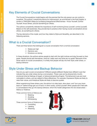 Social Style and Crucial Conversations Whitepaper | PDF | Medical Health
