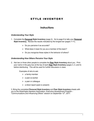 Social Style Inventory.pdf for personality | PDF