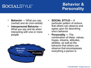 Social style self perception workshop | PPT
