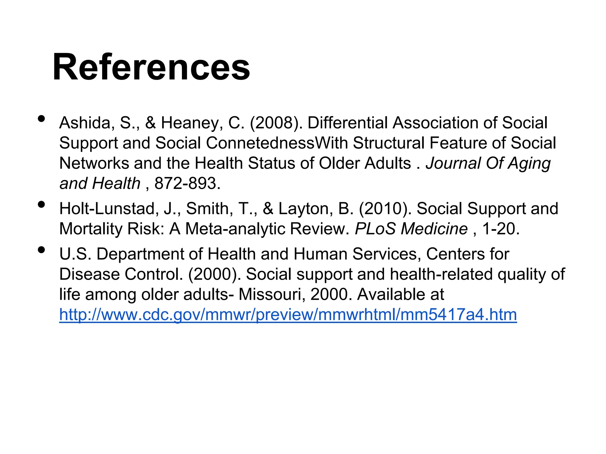Social support presentation final | PPTX