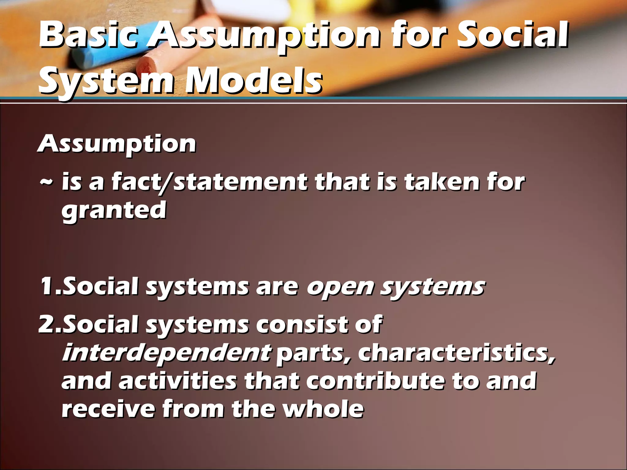 Social system of a school | PPT