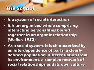 Social system of a school | PPT